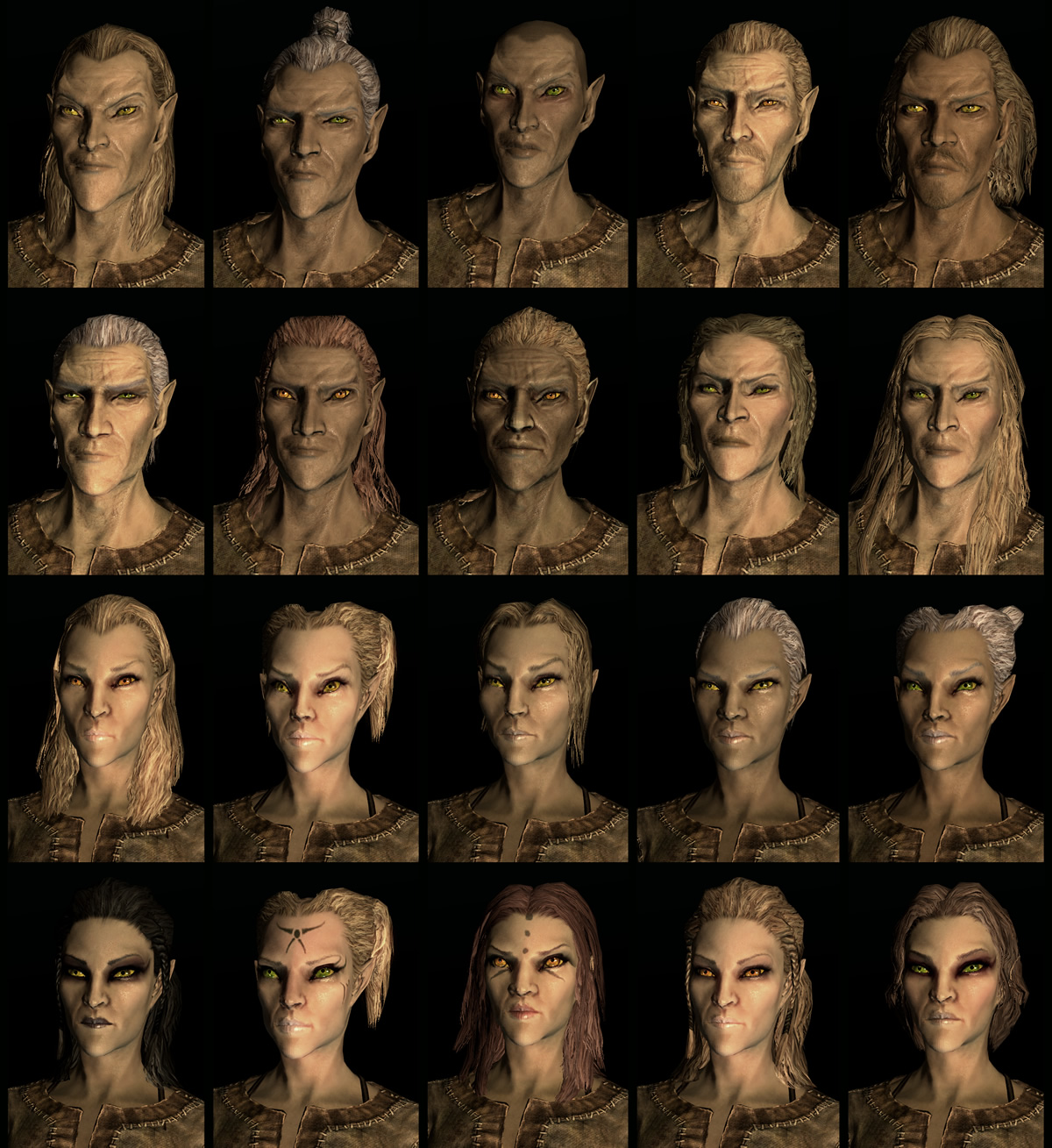 Skyrim character creator presets- what will your character look like ...