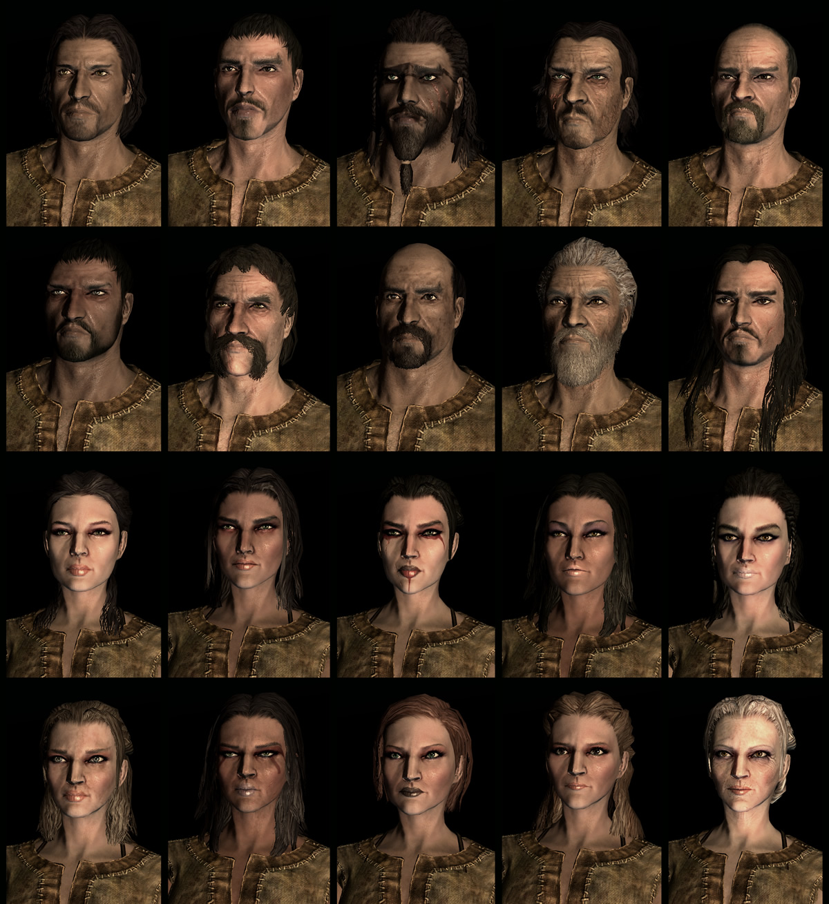 Skyrim character creator presets- what will your character look like ...